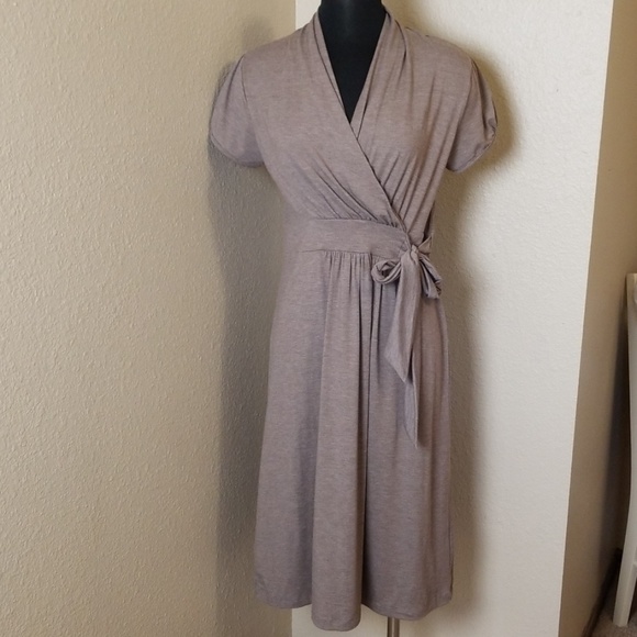 zero | Dresses | Zero Clothing Brown Faux Wrap Dress | Poshmark